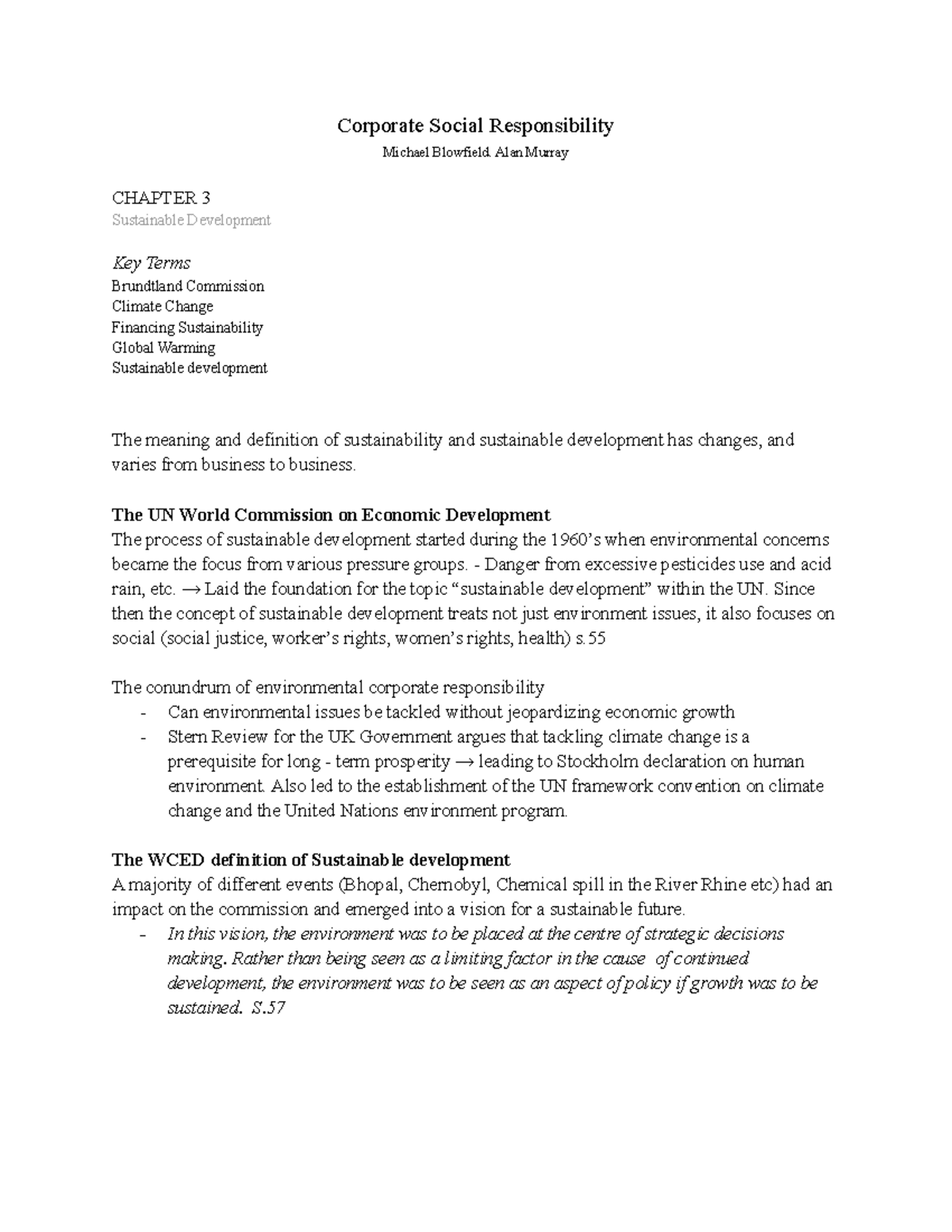 Corporate Social Responsibility - FE3346 - SU - Studocu