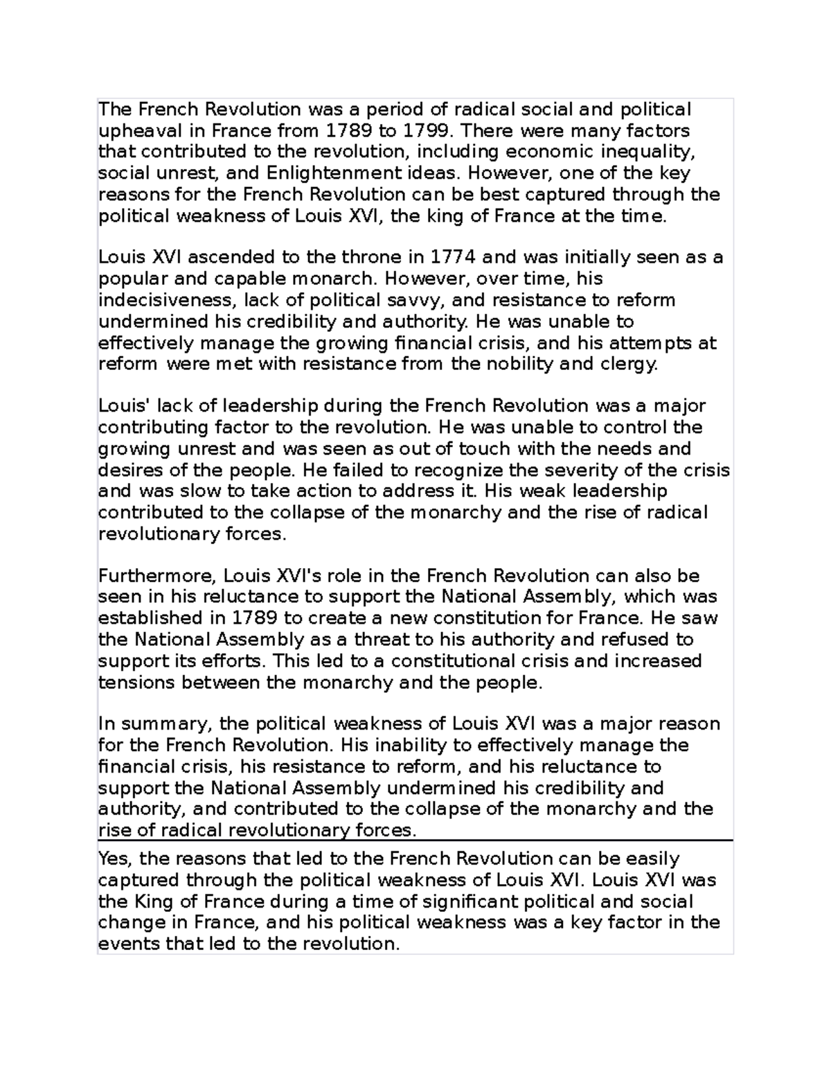 The French Revolution was a period of radical social and political ...