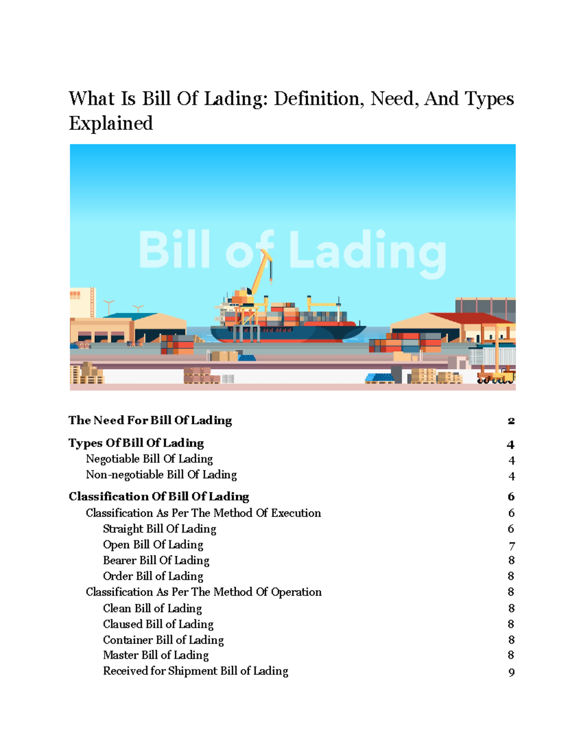 Bill-Of-Lading - Notes - What Is Bill Of Lading: Definition, Need, And ...