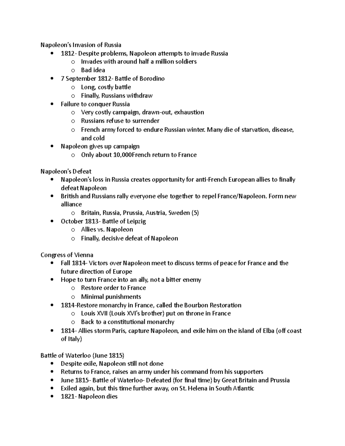 History 102 (Part 33) - Professor: Samantha Perez - Napoleon’s Invasion ...
