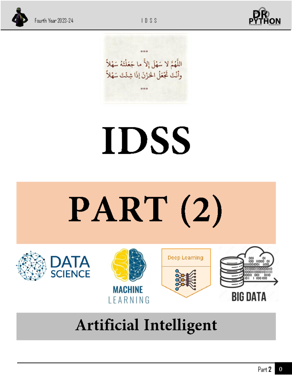 IDSS Part 2 - Summary Artificial Intelligence - Robots interface agents ...