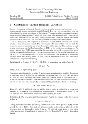 Markov Chains - Probability and Random Processes - Indian Institute of ...