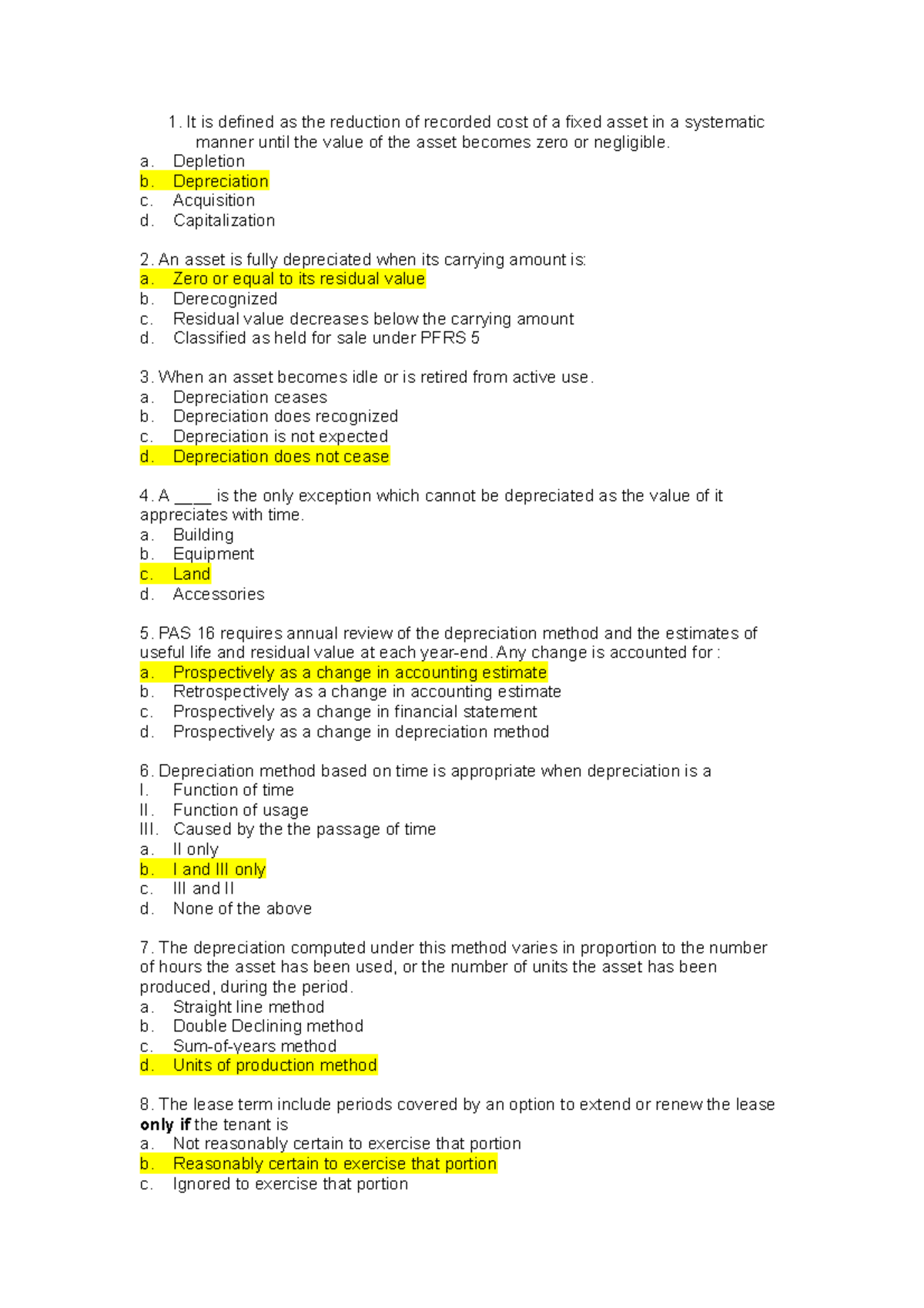 PPE PART 2 - Sample questions - It is defined as the reduction of ...