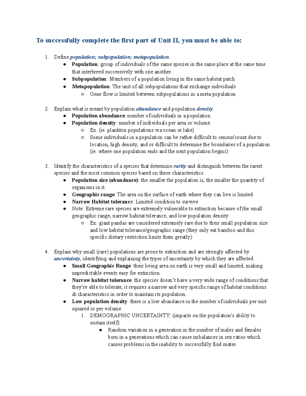 ECO UNIT 2 - ECO Exam 1 Review - To successfully complete the first ...