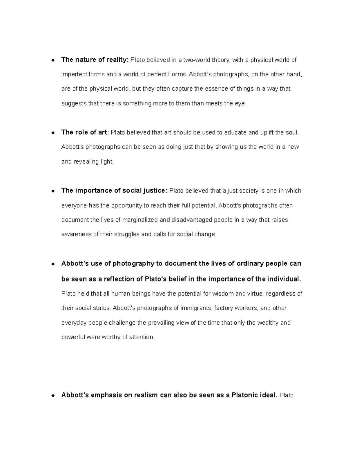 Abbott & Plato - The nature of reality: Plato believed in a two-world ...