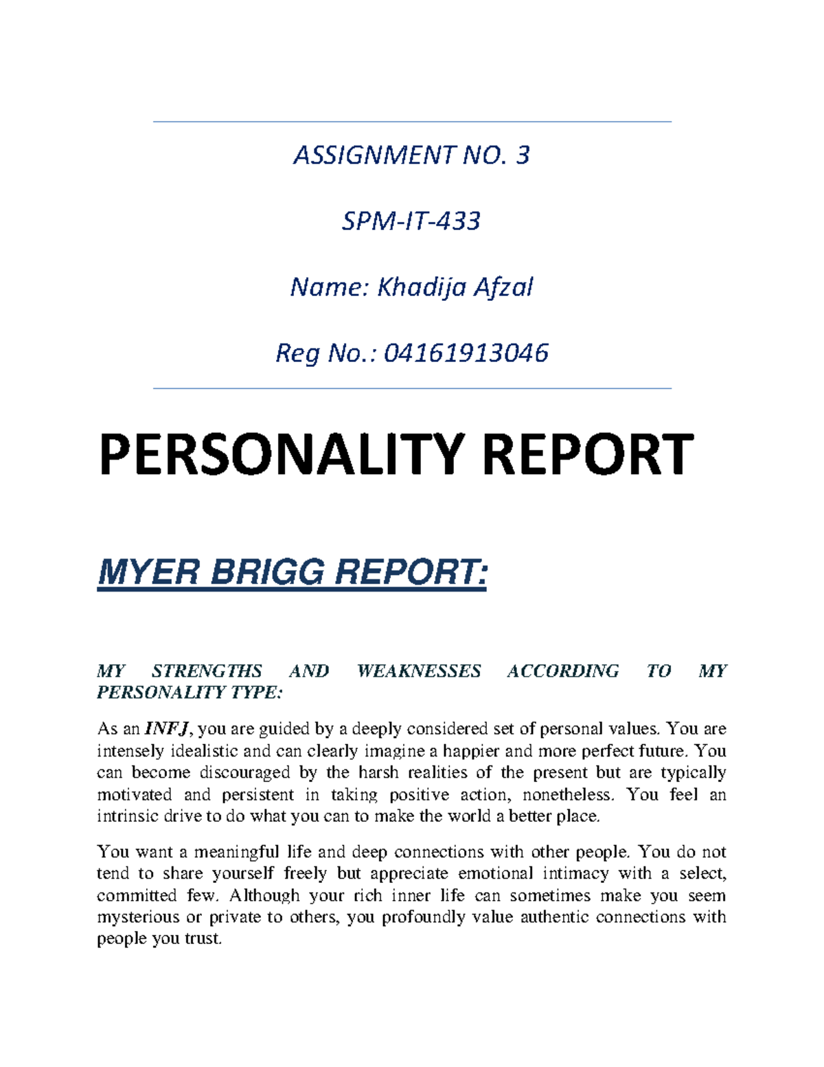 Spm3 - Software Project Doc - ASSIGNMENT NO. 3 SPM-IT- Name: Khadija ...