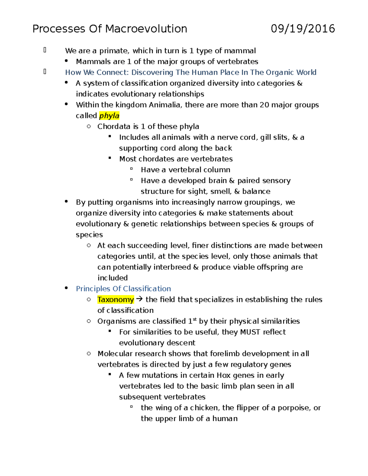 CH5 - Combination of book outline & lecture notes - Processes Of ...
