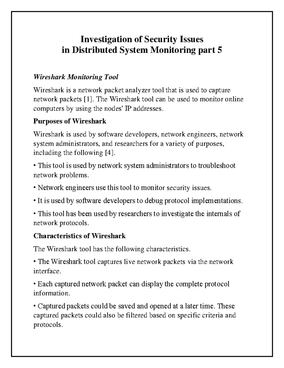 Investigation Of Security Issues Part 5 Investigation Of Security Issues In Distributed System 