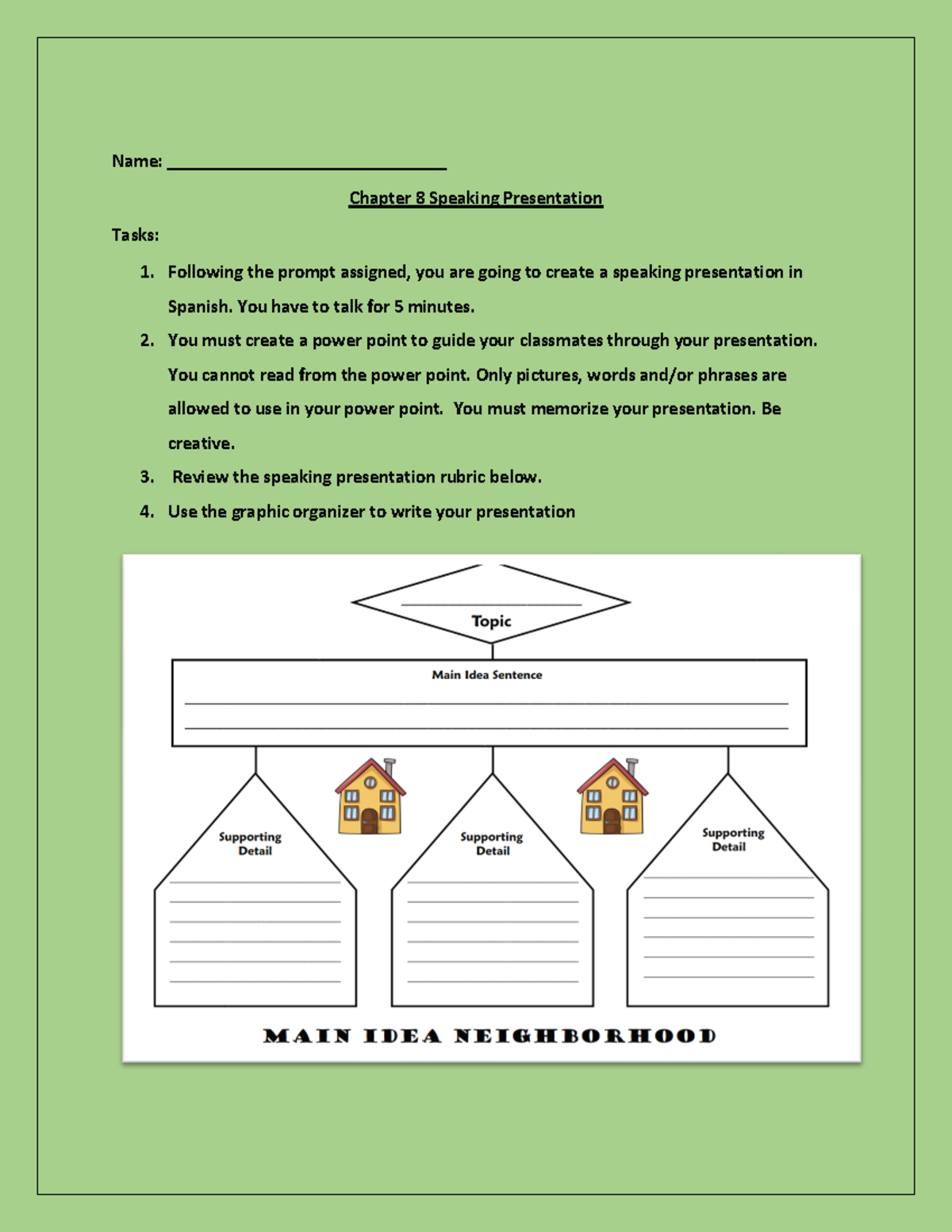 Chapter 8 Speaking Presentation - Name ...