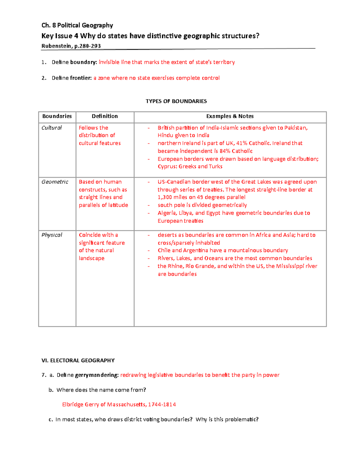 Chapter 8.4 AP Human Geography - Ch. 8 Polical Geography Key Issue 4 ...