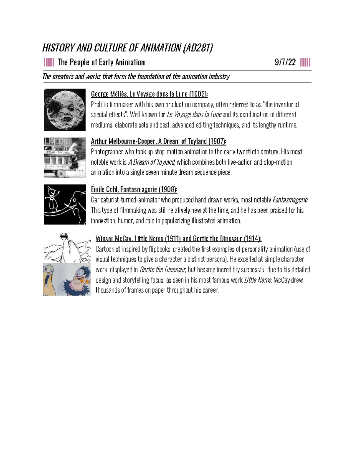 AD281-3 - Creators and works from the early 1900s, lecture 3 - HISTORY ...