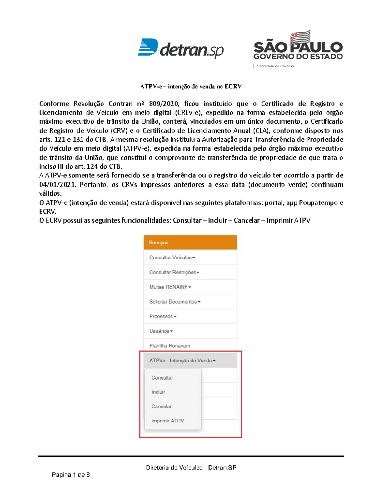 ATPV-e+no+ECRV+depachante - Diretoria de Veículos - Detran ATPV-e ...