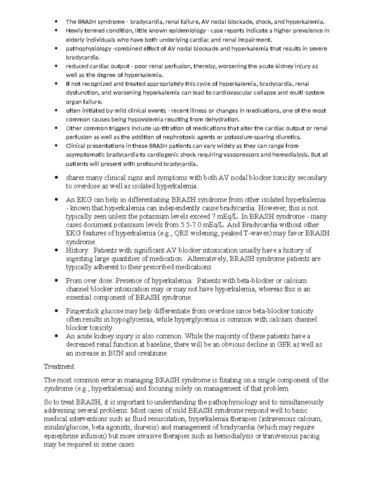 The Brash syndrome - Summary Human Physiology II - The BRASH syndrome ...
