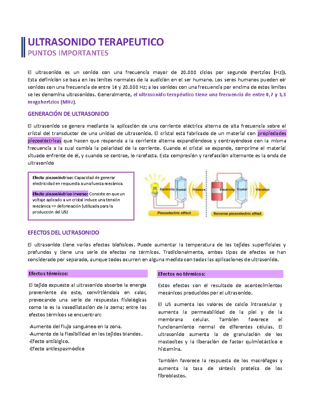 Ultrasonido Terapeutico Puntos Importantes - ULTRASONIDO TERAPEUTICO ...