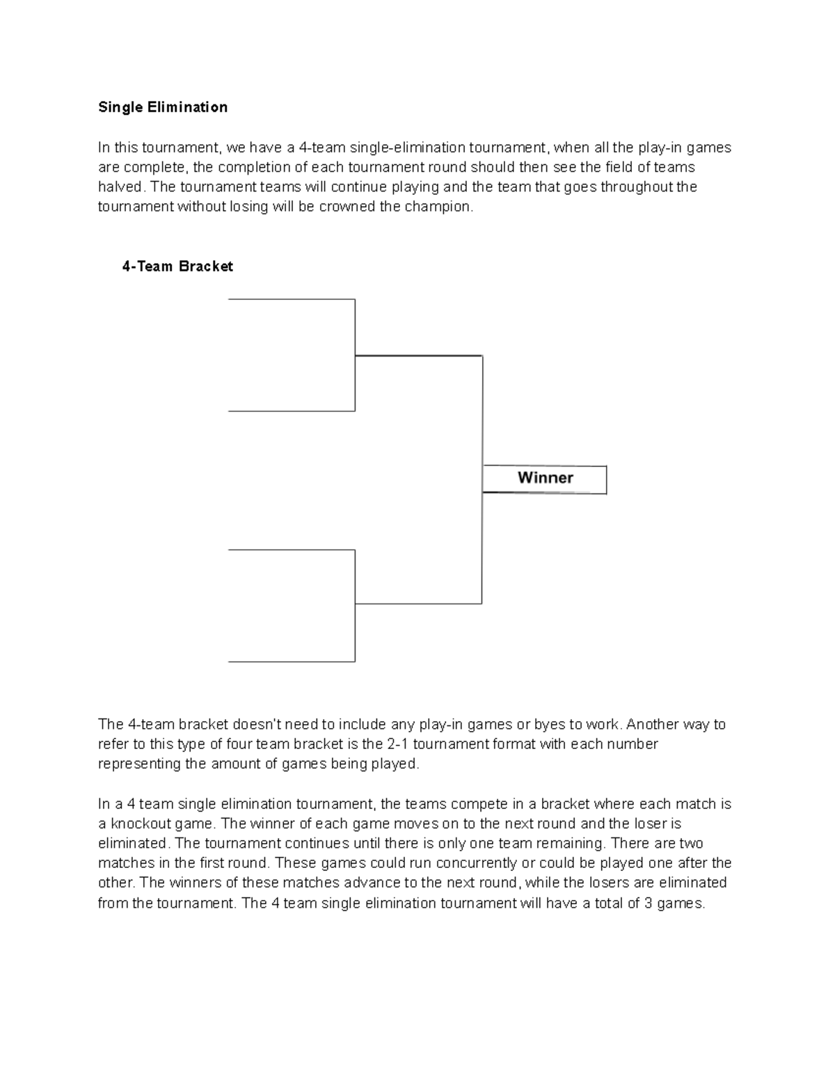 Elimination (Detailed Explanation) - Single Elimination In this ...