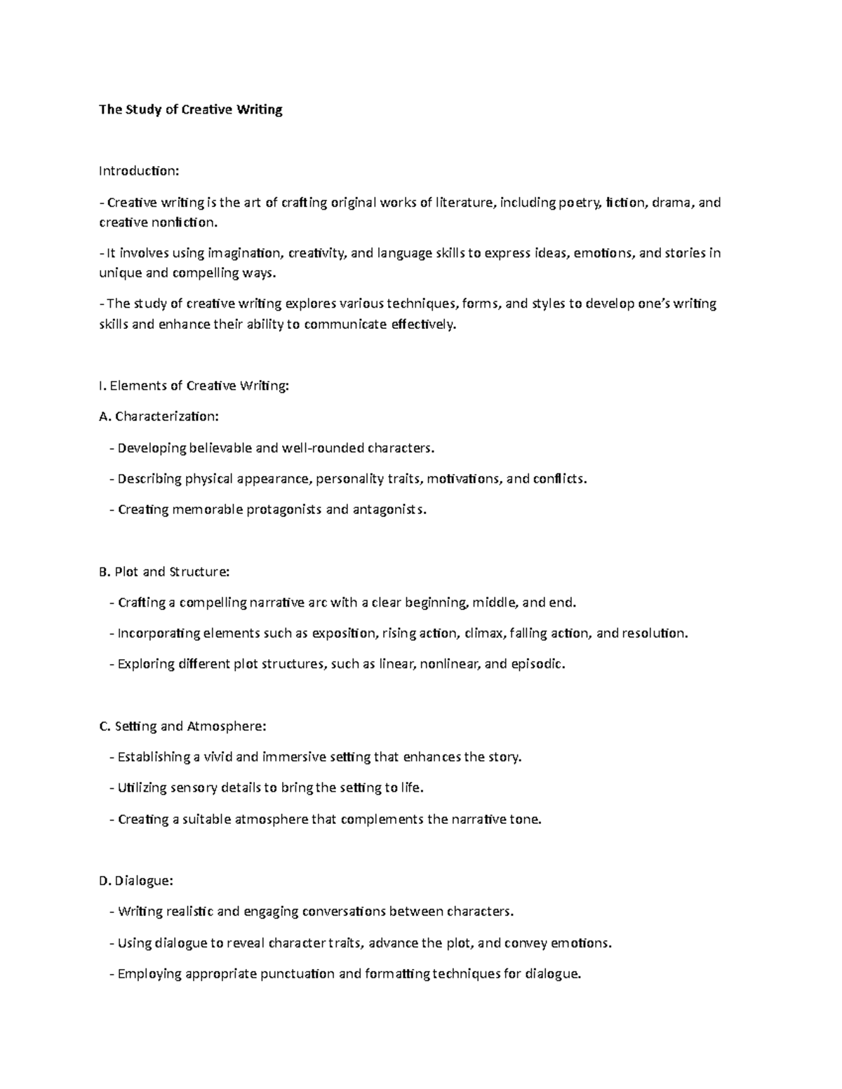 The Study of Creative Writing - The Study of Creative Writing ...