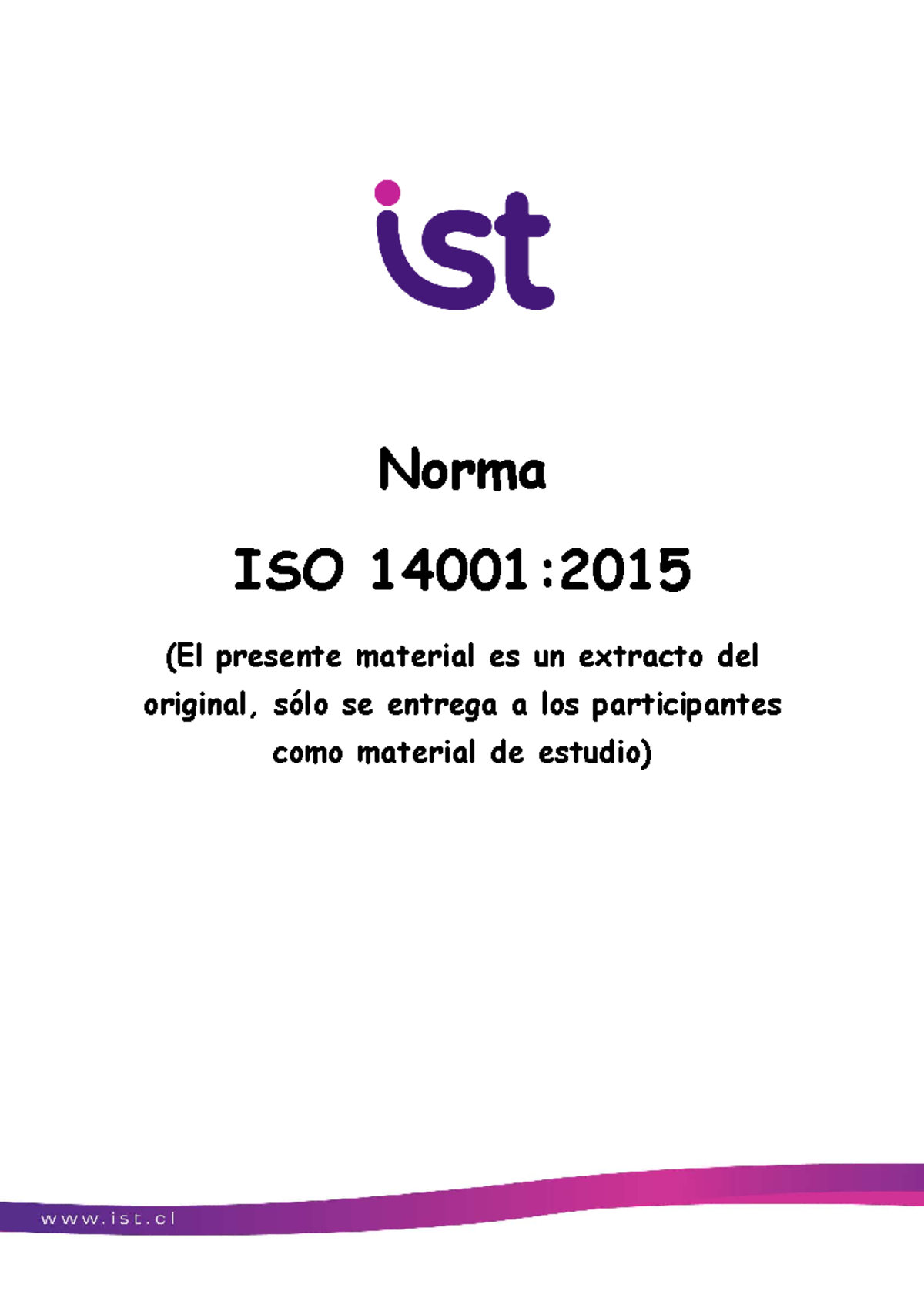 Norma ISO 14001 2015 IST - - Studocu
