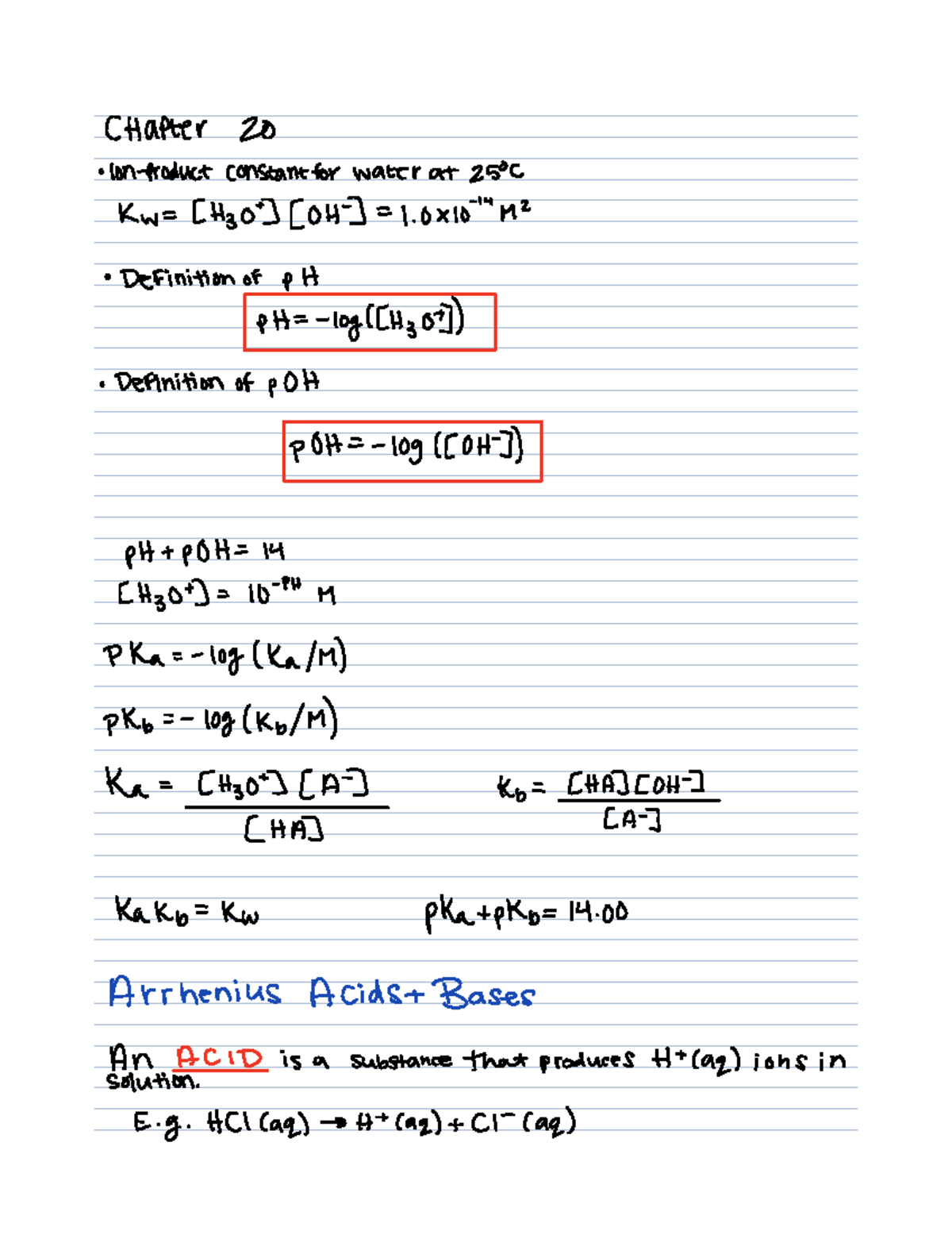 Gen Chem II Ch 20 Notes - Professor Schultz - Chapter 20 Ion Product ...