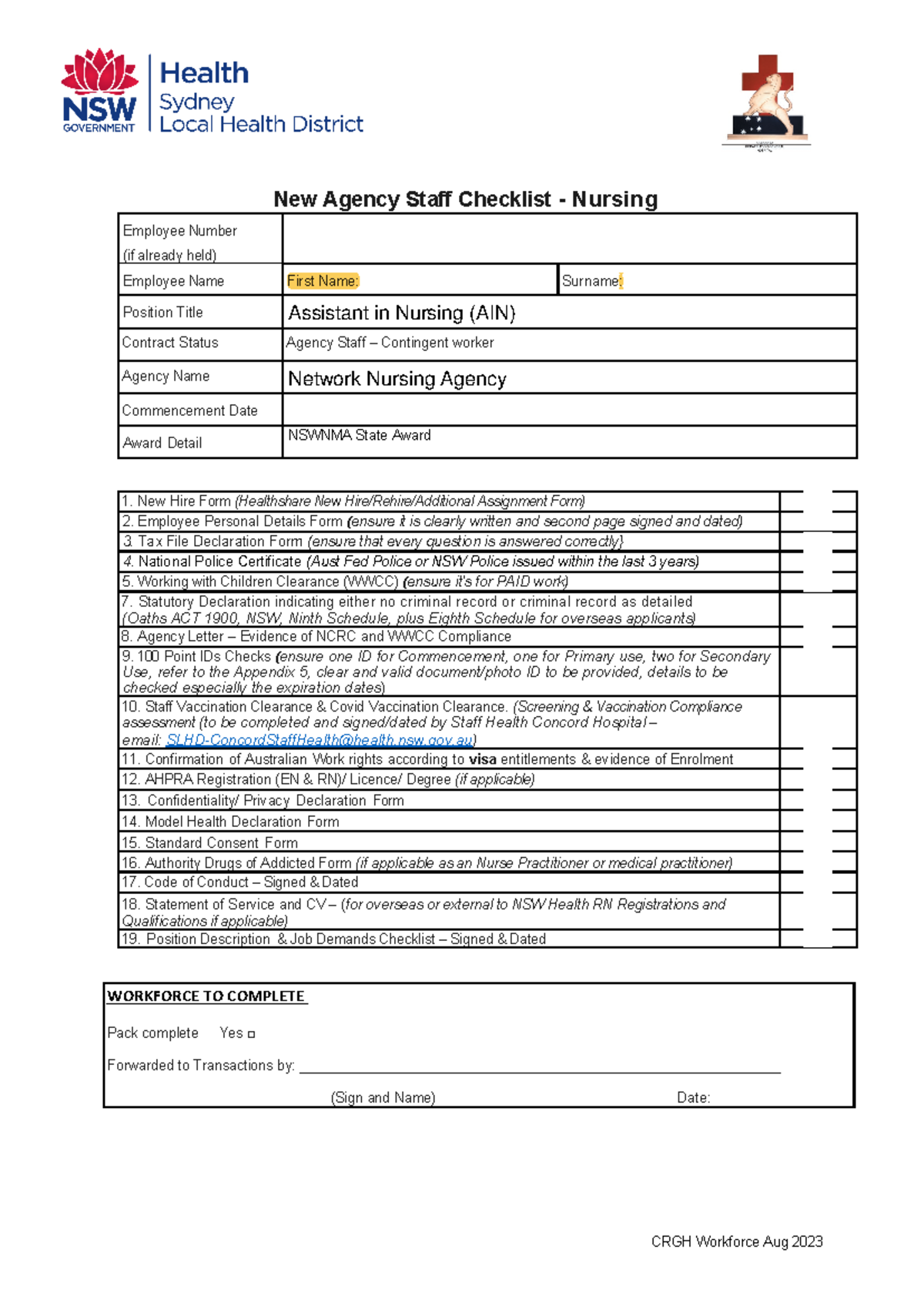 Concord Form AIN Fillable 140823 - CRGH Workforce Aug 2023 New Agency ...