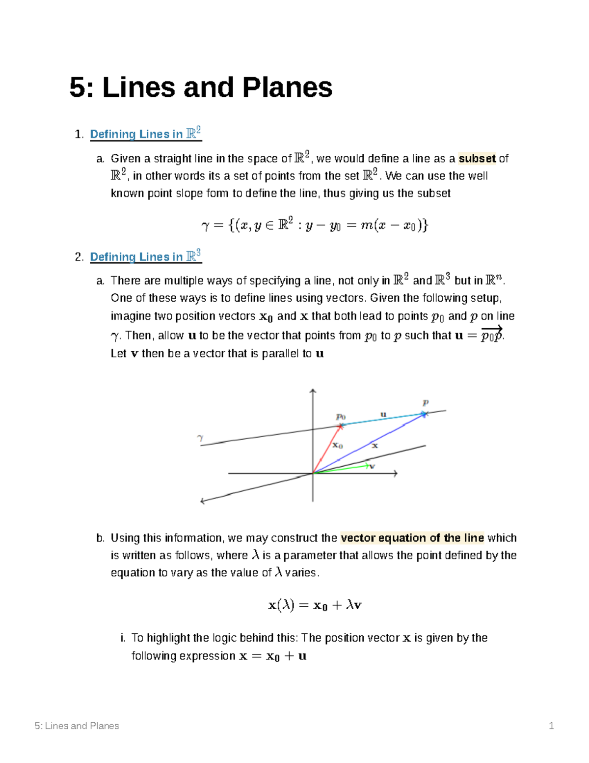 Collingbournecalc 3wk3-w - 5: Lines and Planes 1 5: Lines and Planes 1 ...