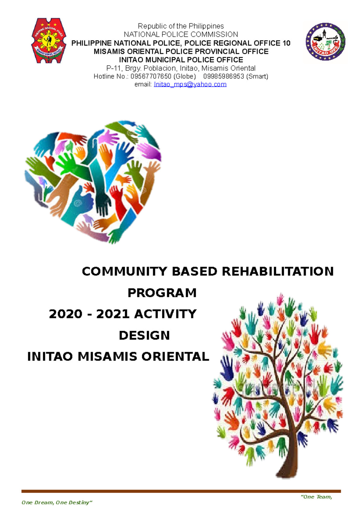 Activity PLAN for CBRP Batch 6 - NATIONAL POLICE COMMISSION PHILIPPINE ...