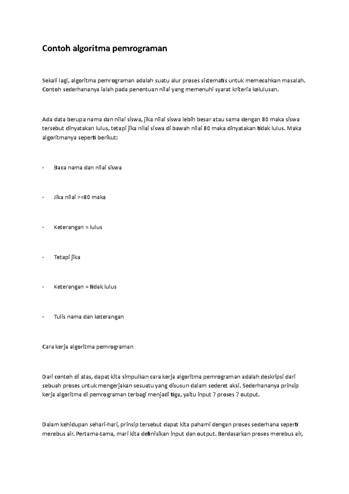 Contoh algoritma pemrograman - Contoh algoritma pemrograman Sekali lagi ...