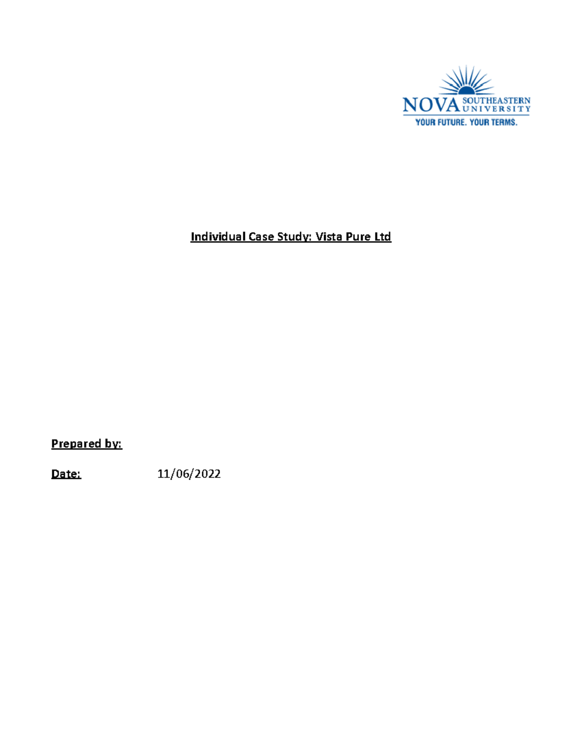 Business Report - Individual Case Study - QNT5160 - Individual Case ...