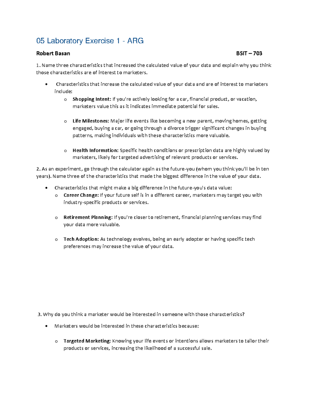 LaboratoryExercise1 - 05 Laboratory Exercise 1 - ARG Robert Basan BSIT ...