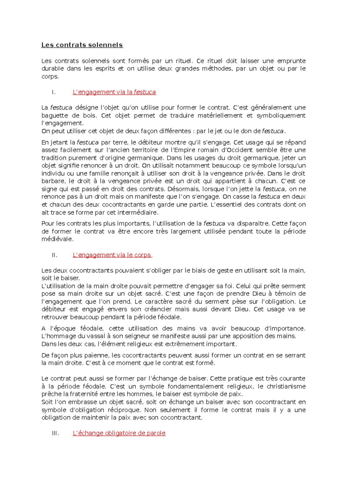 Les contrats solennels - Ce rituel doit laisser une emprunte durable ...