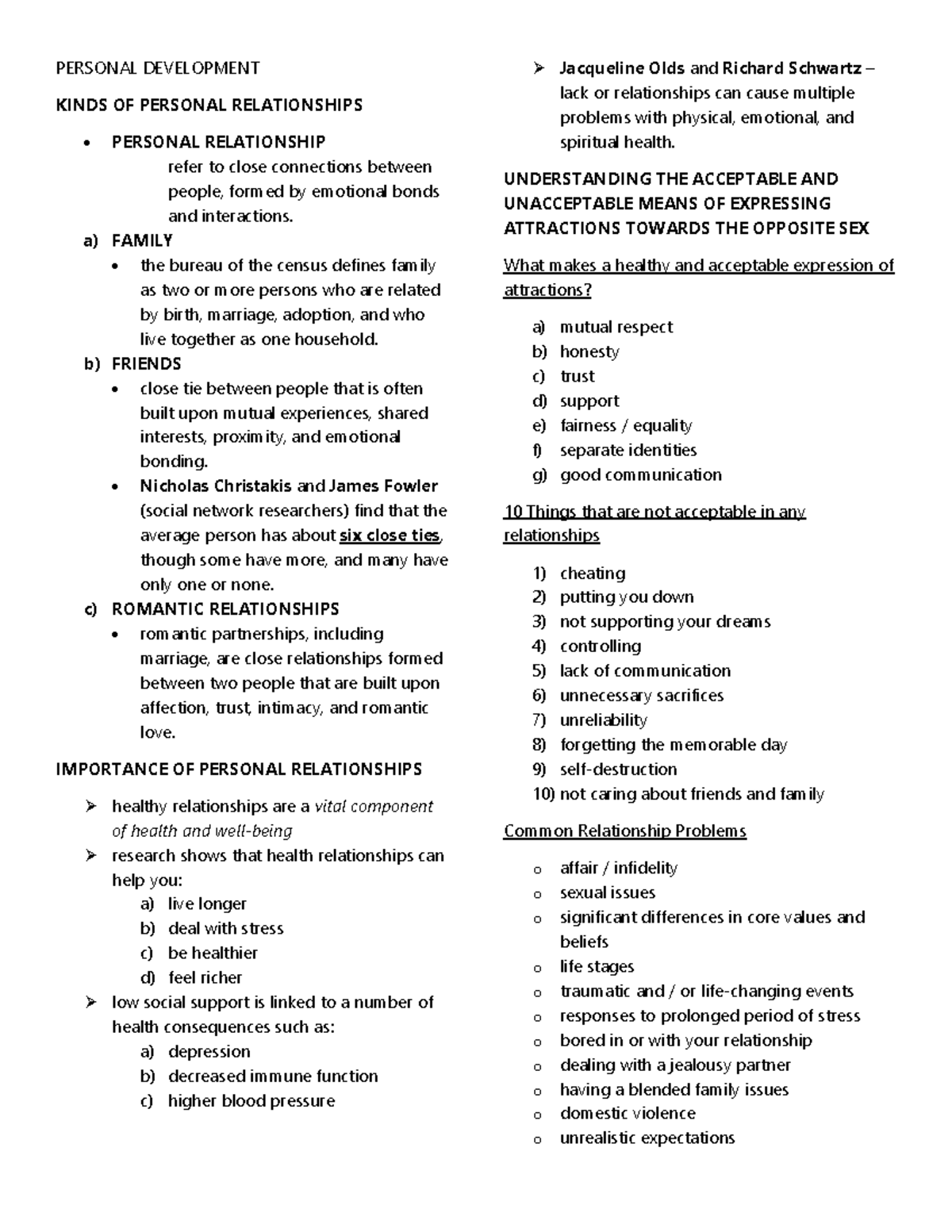 Per Dev-Reviewer - First semester reviewer - PERSONAL DEVELOPMENT KINDS ...