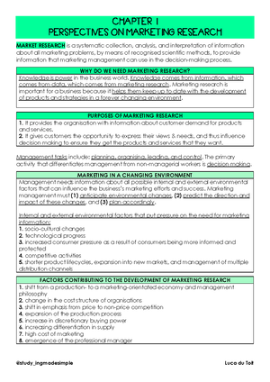 BEM314 Chapter 5 summaries - Chapter 5: Research Design Proposal ...