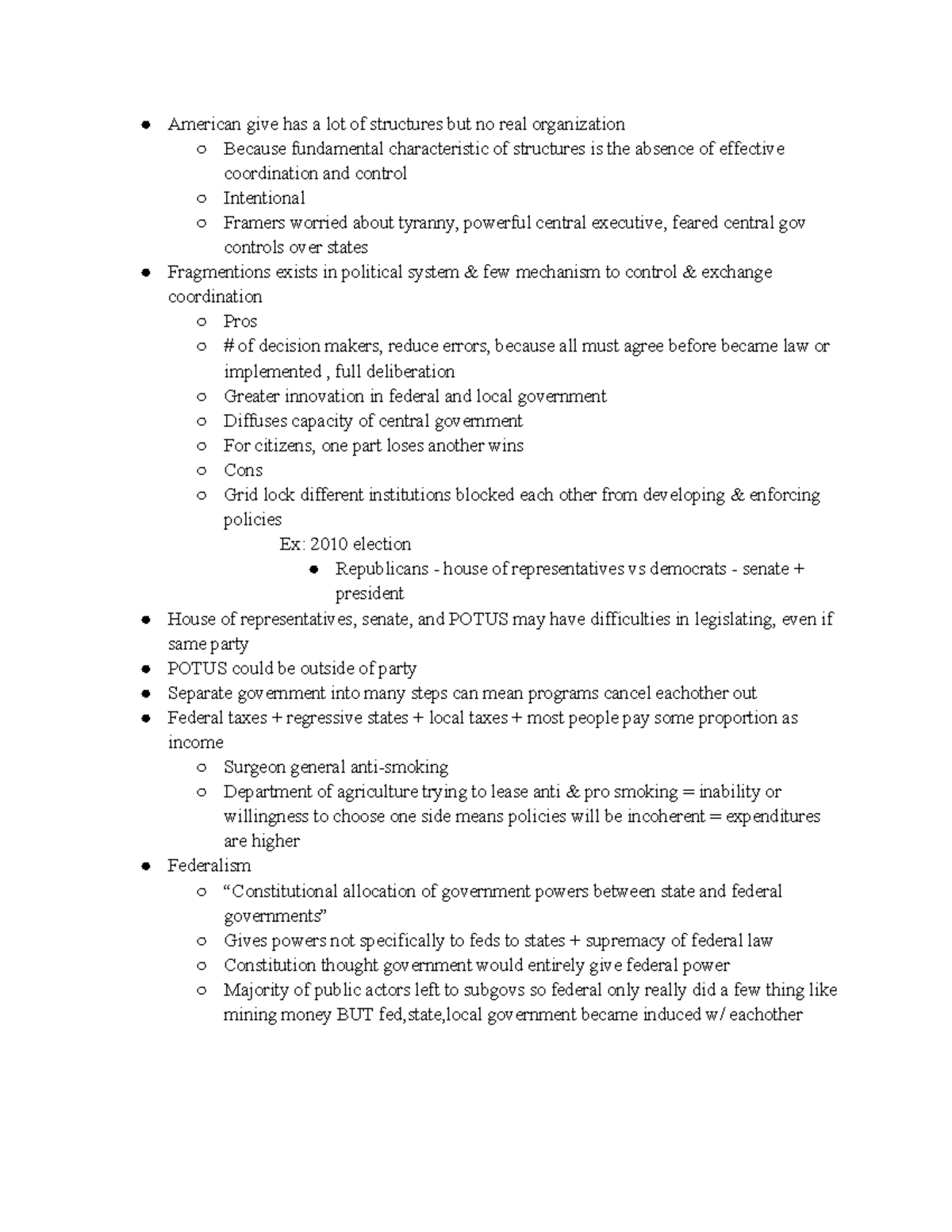 Intro to Public Policy (chapter 2) - American give has a lot of ...