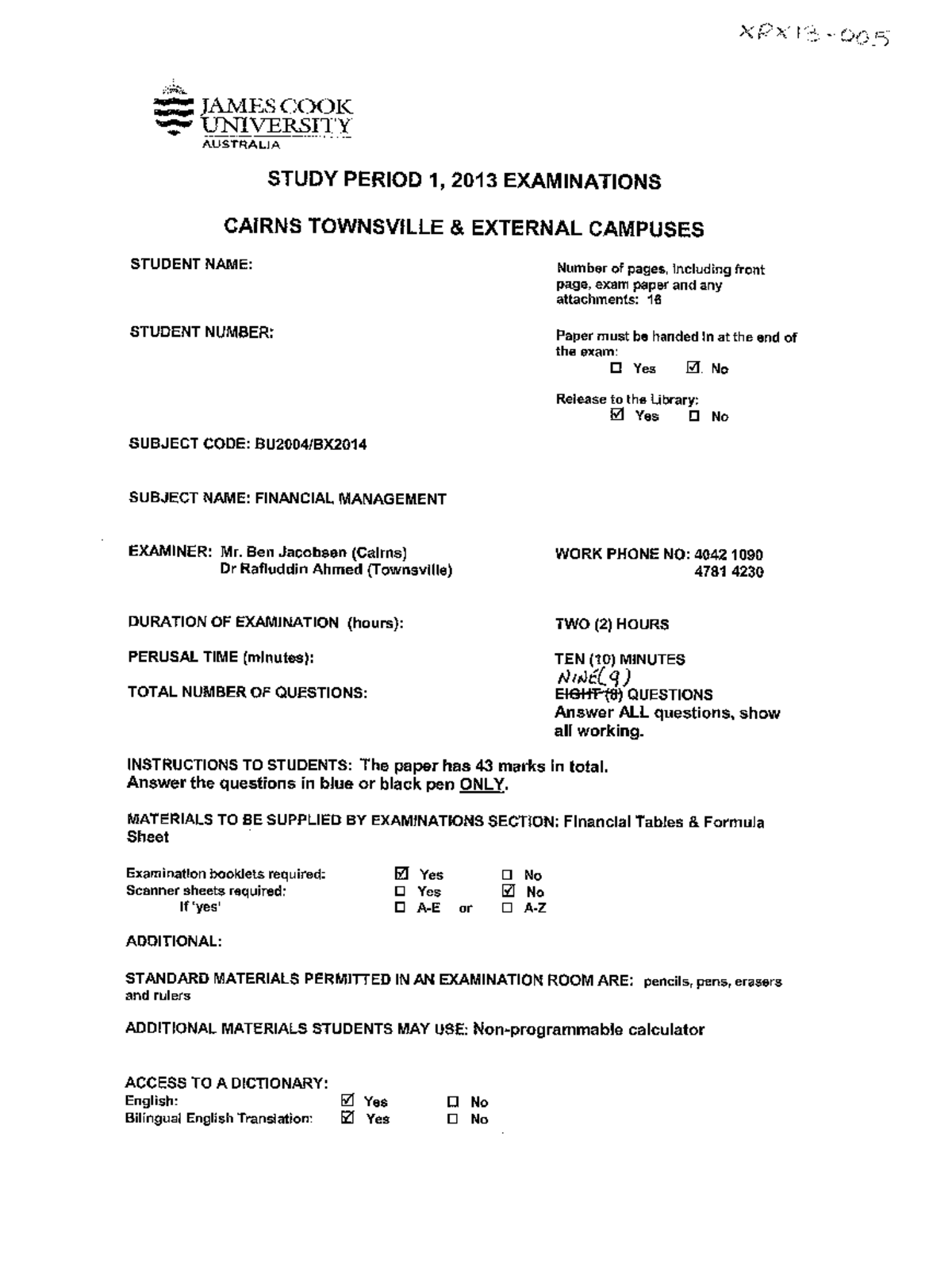 Sample/practice exam 2015, questions - BX2014:03 - Studocu