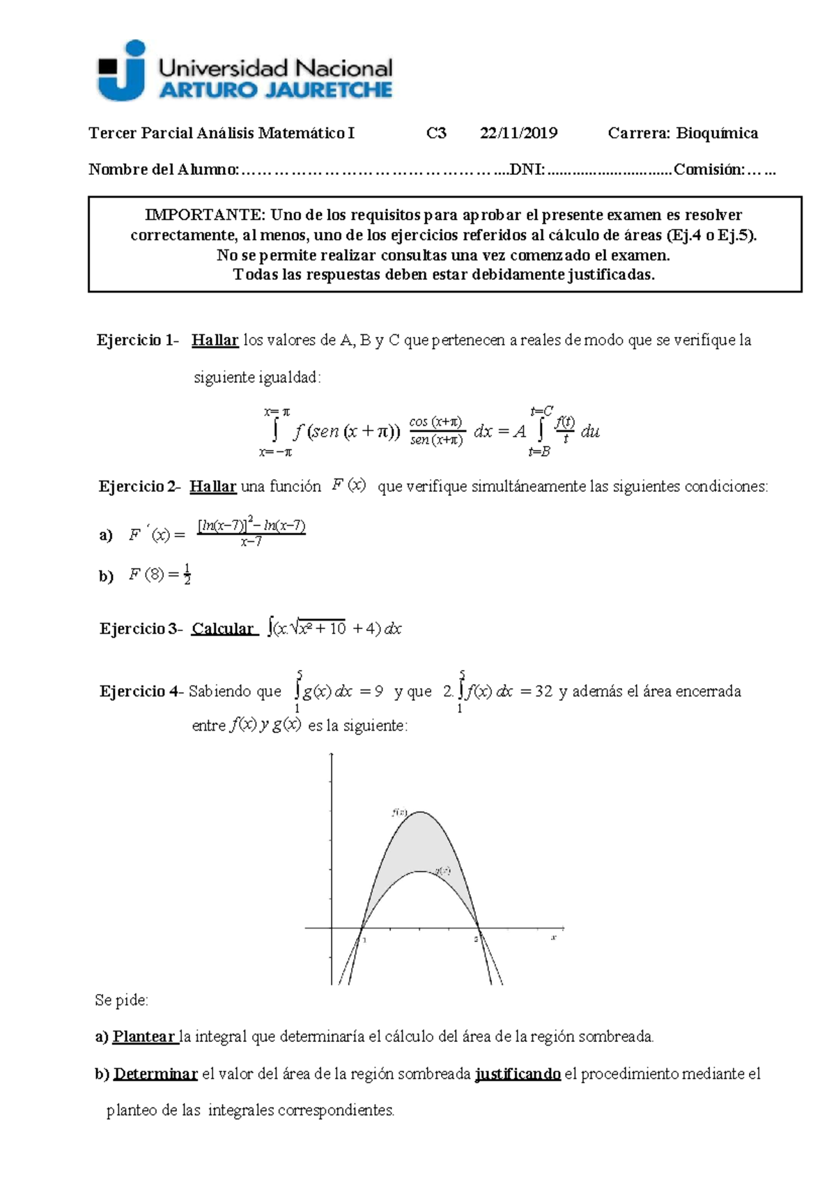 Soluciones 3P C3 2019 - importante - Tercer Parcial Análisis Matemático ...