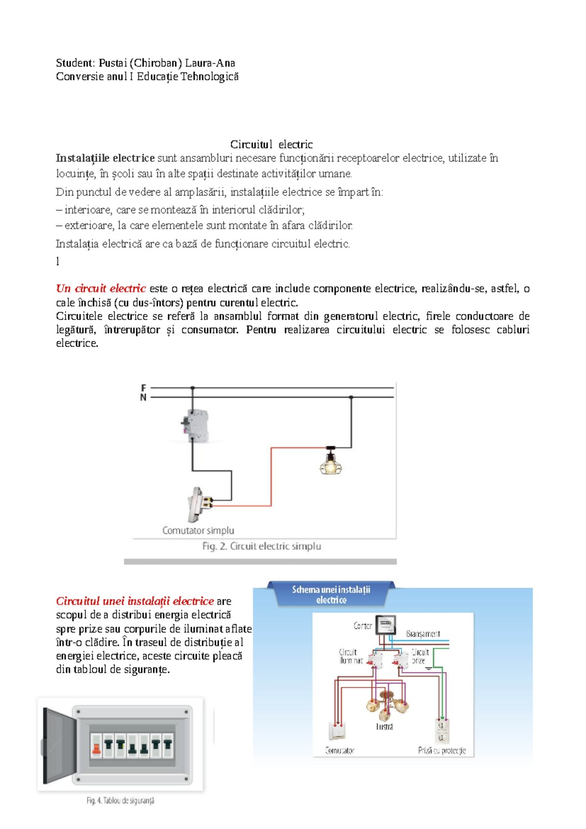 1 circuitul electric - Informatii - Student: Pustai (Chiroban) Laura ...
