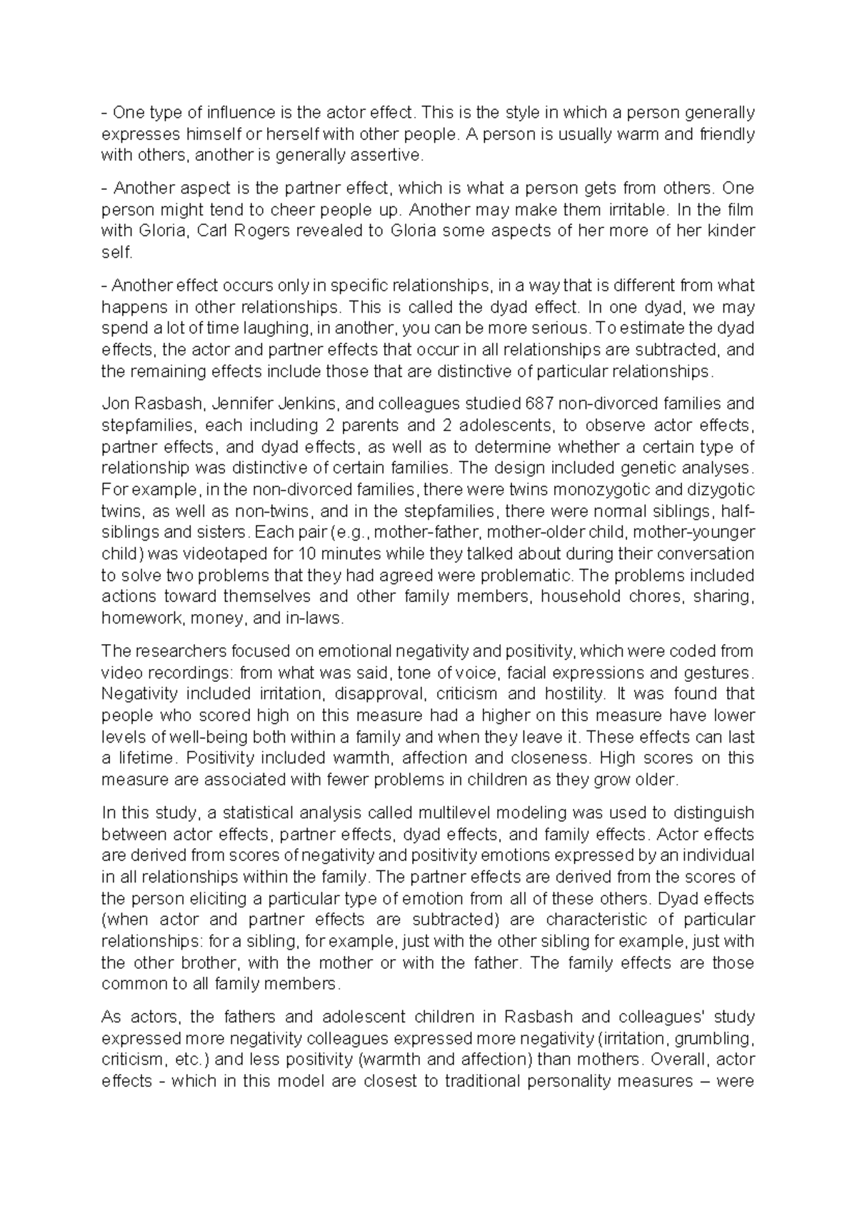 Introduction to Psychology - Our Minds our selves 12 - One type of ...