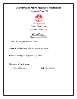 Microprojects And notes OF subjects From MSBTE Syllabus - MAHARASHTRA ...