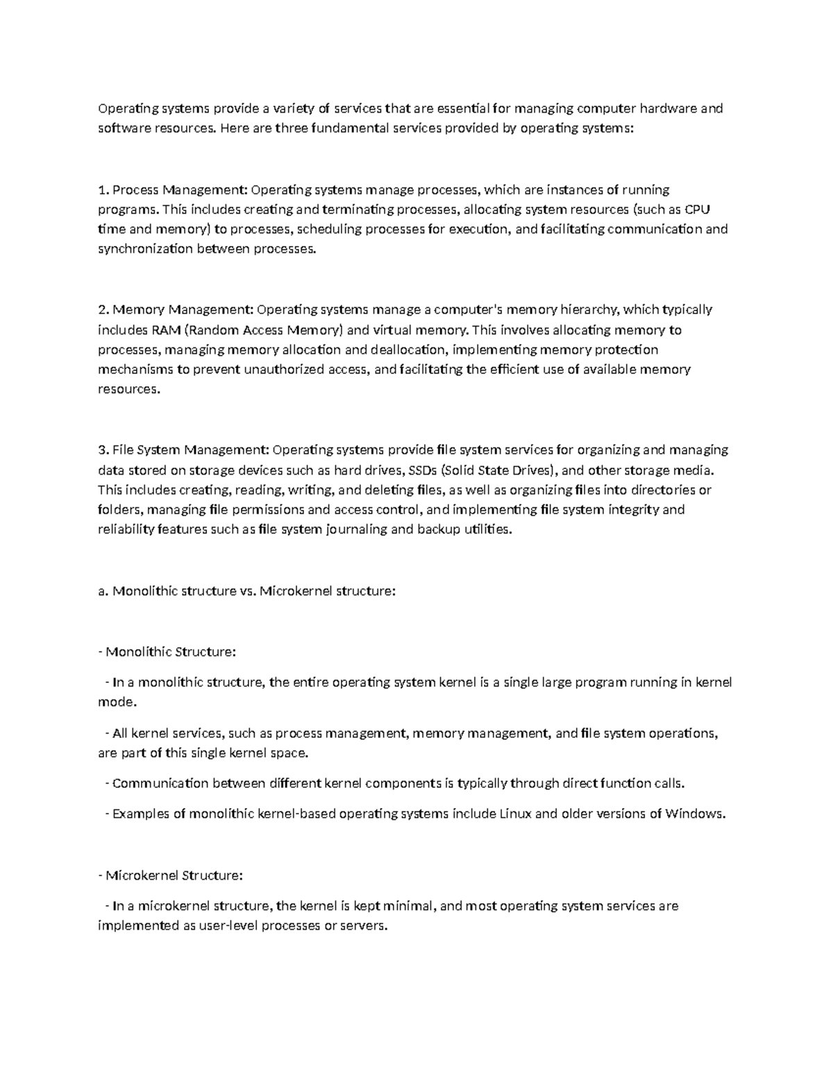 Cs311 lab 2-S11208298 - weekly labs - Operating systems provide a ...