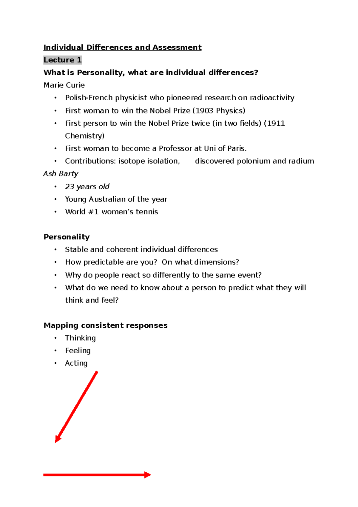 Individual Differences and Assessment lectures - Individual Differences ...