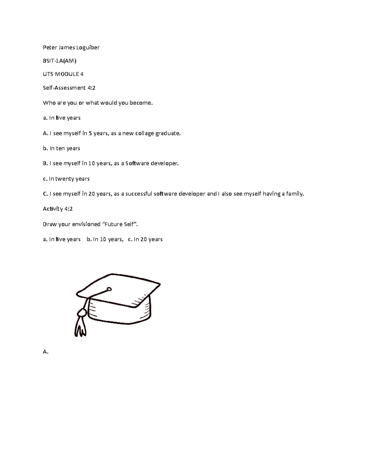 Module 4 UTS - ewasrdtfghjk - Peter James Loguiber BSIT-1A(AM) UTS ...