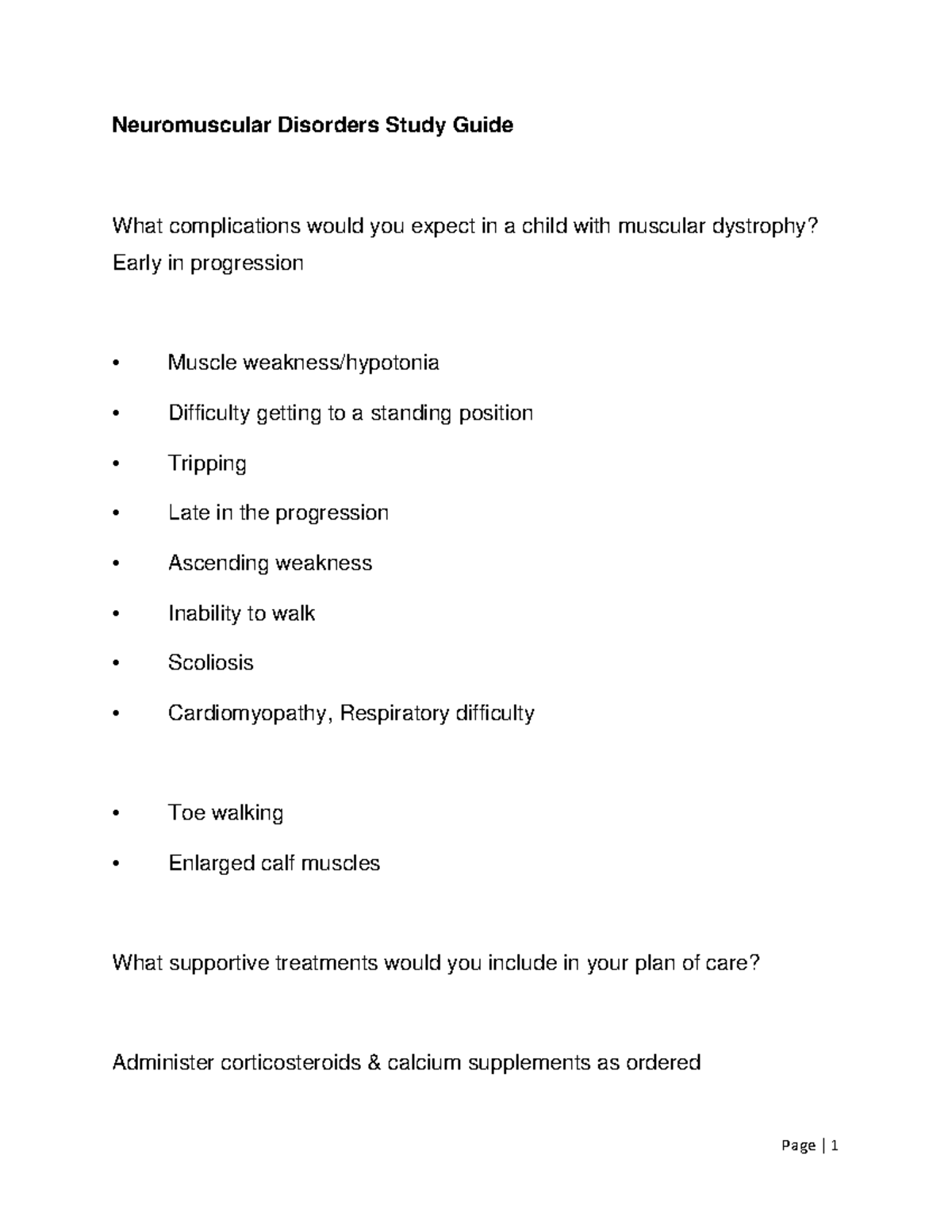 Neuromuscular Disorders Study Guide - Uncontrolled, slow, worm-like ...