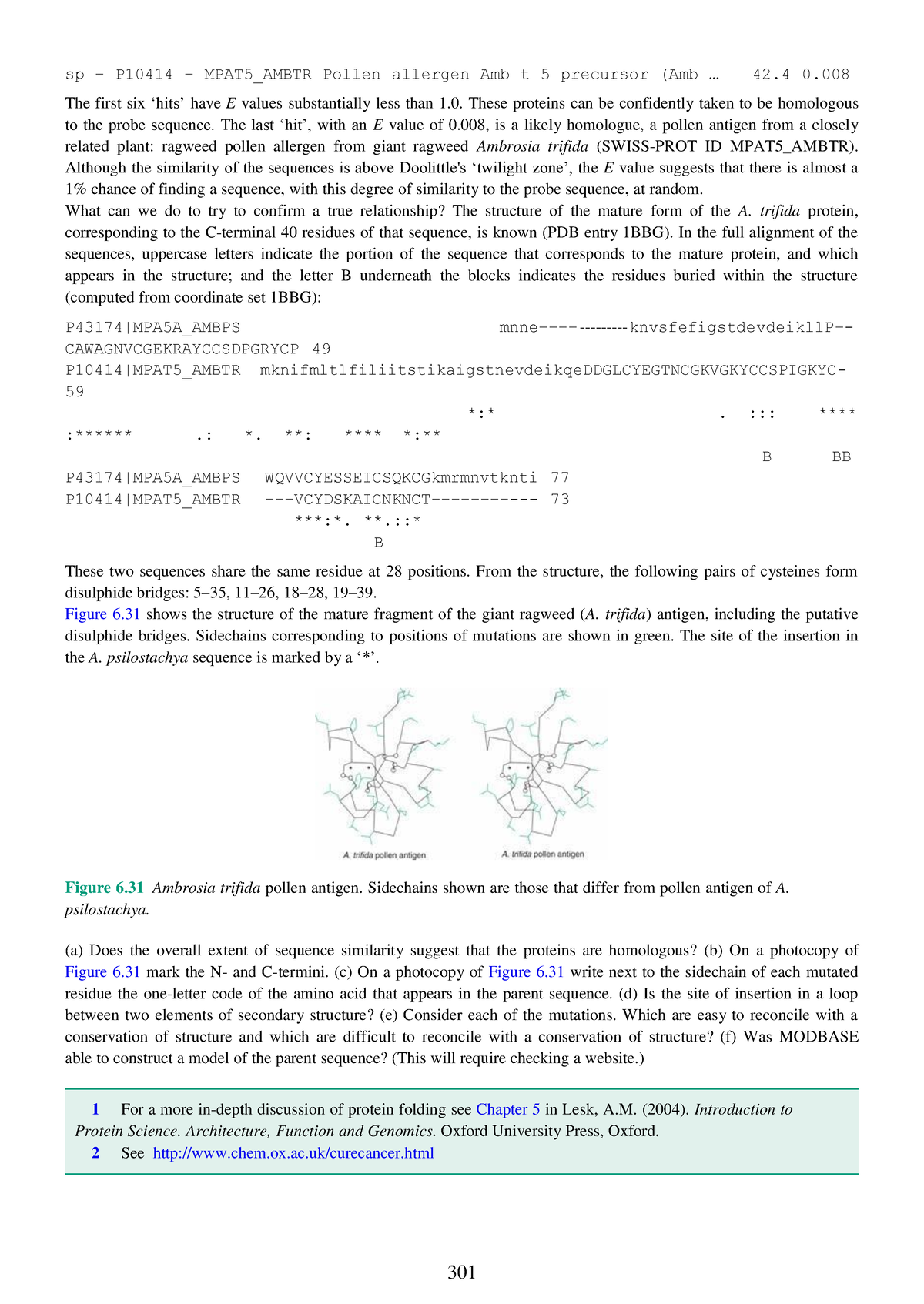 Introduction of Bioinformatics - Notes-76 - sp – P10414 – MPAT5_AMBTR ...