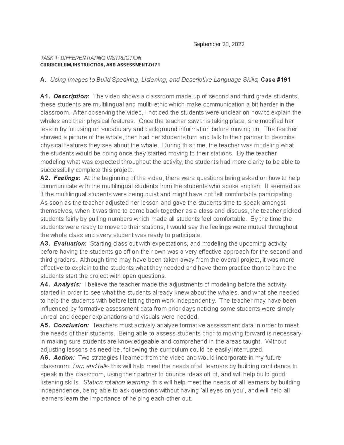 TASK 1-D171 - Task 1 - September 20, 2022 TASK 1: DIFFERENTIATING ...