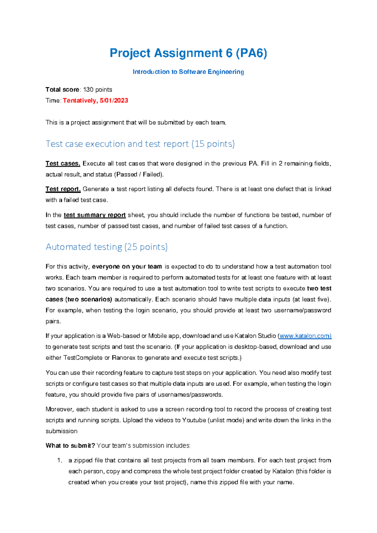 PA6 - qqqqq - Project Assignment 6 (PA6) Introduction to Software ...