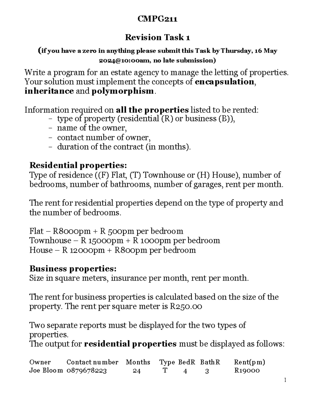 Revision Task Cmpg Revision Task 1 If You Have A Zero In Anything Please Submit This Task By