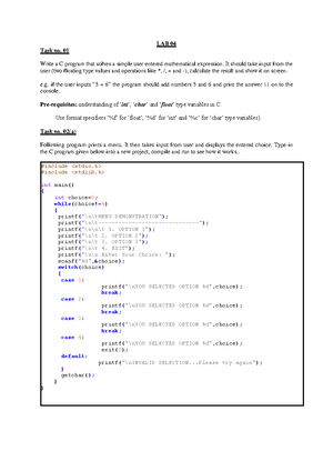 Lab 12 Working with Structures - Lab 12 Working with C Structures ...