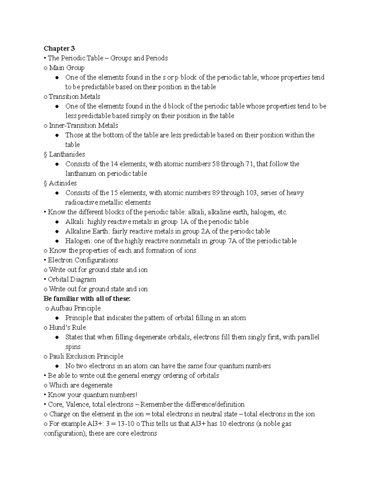 EXAM 2 CH 101 SG - This is an exam prep for Test 2 - Chapter 3 The ...