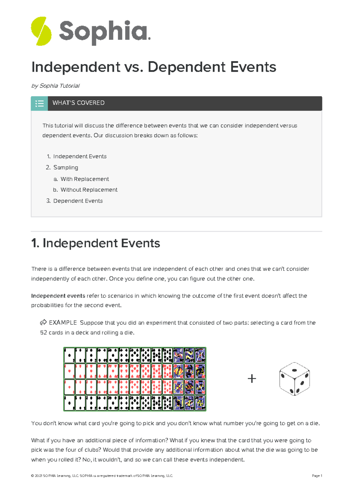 Independent vs dependent events 2 - Independent vs. Dependent Events by ...