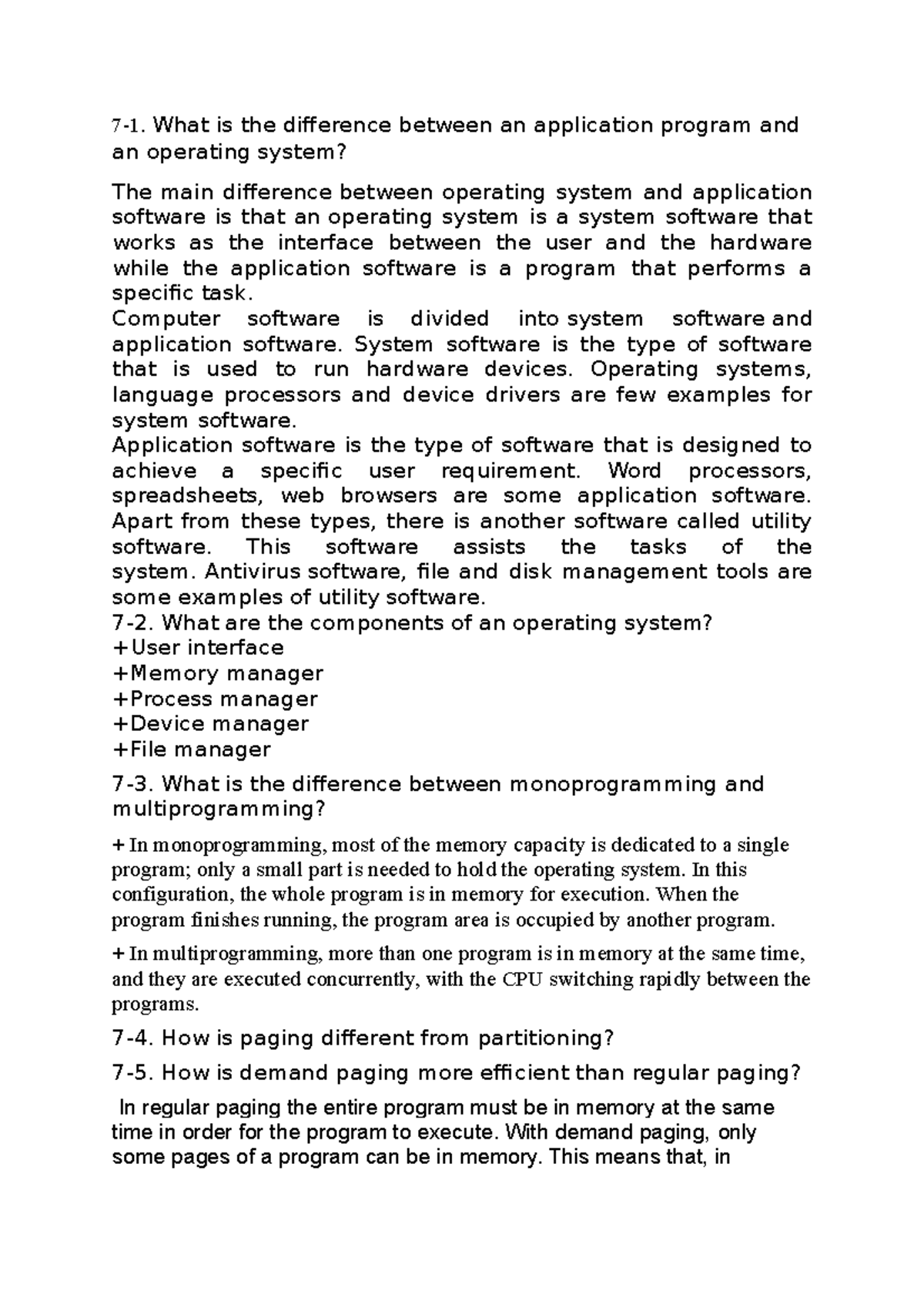 CSI - CSI. - 7-1. What is the difference between an application program ...