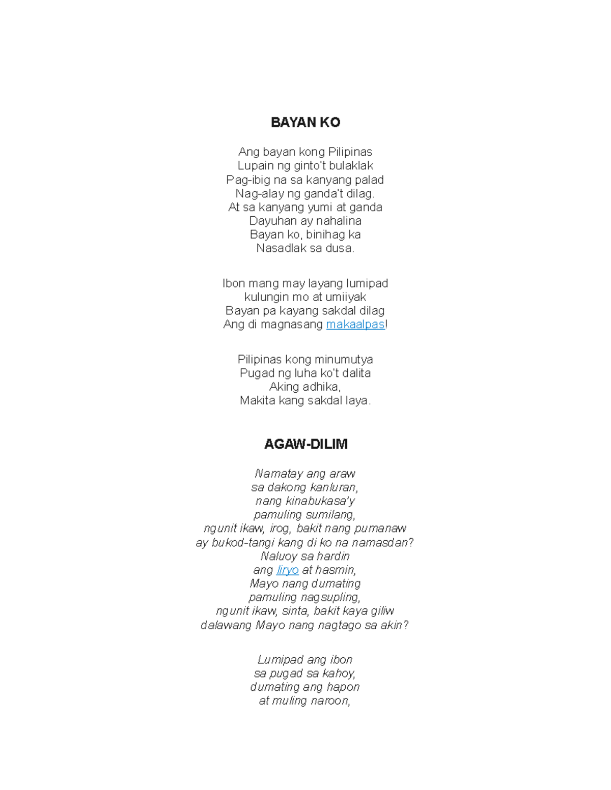 Bayan-KO - bfweforejoiqvmpimcepo,WP4,WECOMPCMPEMPWfof - BAYAN KO Ang bayan kong Pilipinas Lupain ...
